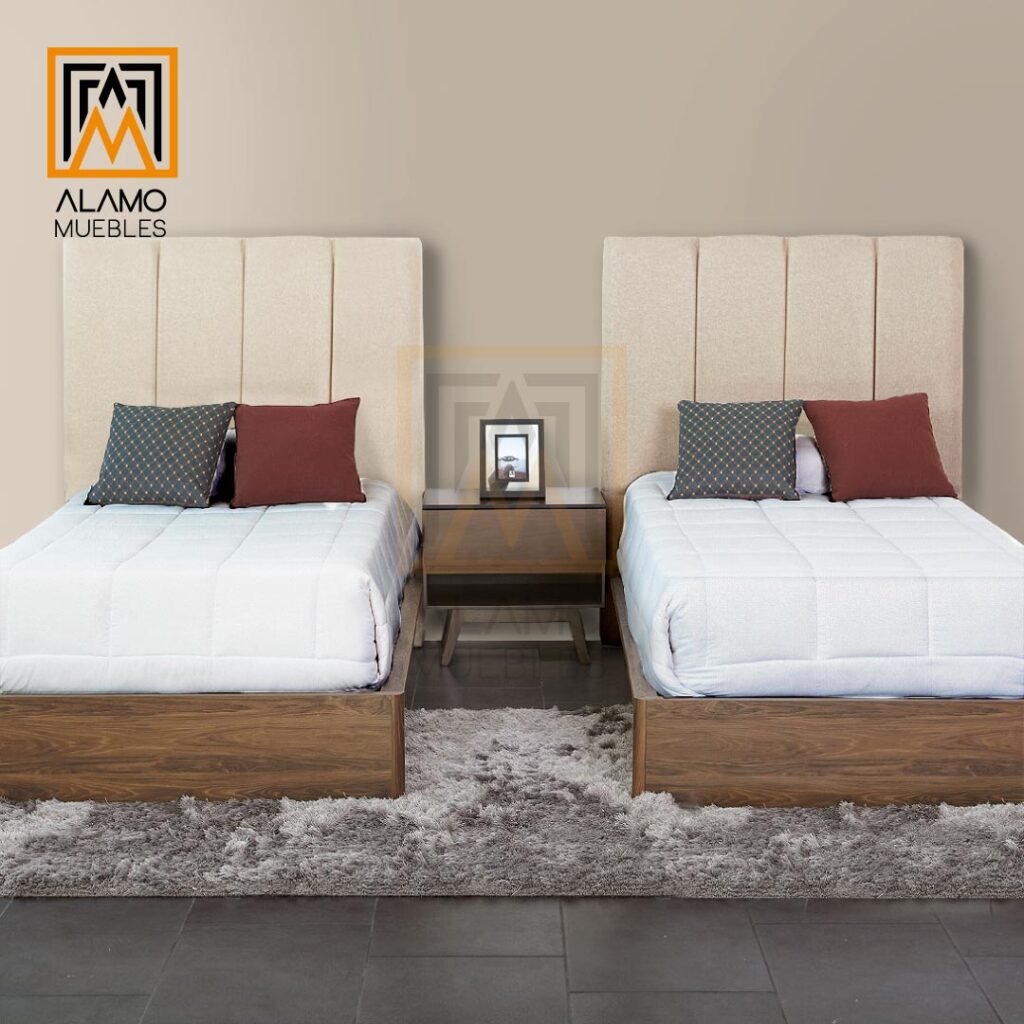 Litera KIT Blanco/Nogal | Alamo Muebles