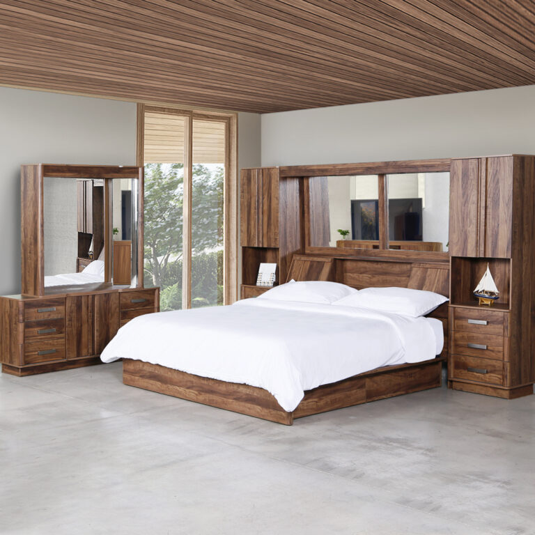 Recámara Forest Queen Size Roble Americano 6 Piezas | Alamo Muebles